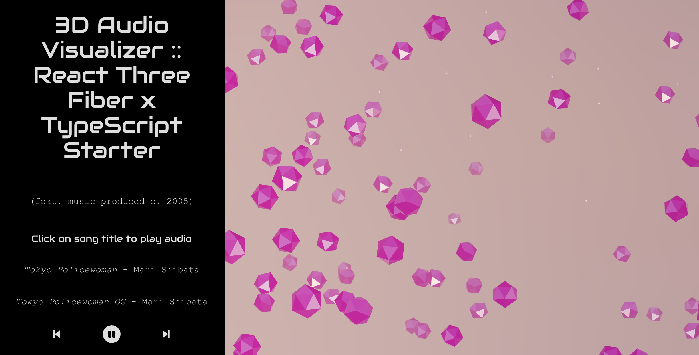 GitHub - marishibata/3d-audio-visualizer-starter: Boilerplate code for ... GitHub - marishibata/3d-audio-visualizer-starter: Boilerplate code for ...
