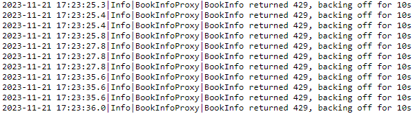 Readarr raise a lot of `BookInfo returned 429, backing off for 10s` · Issue #2970 · Readarr ...
