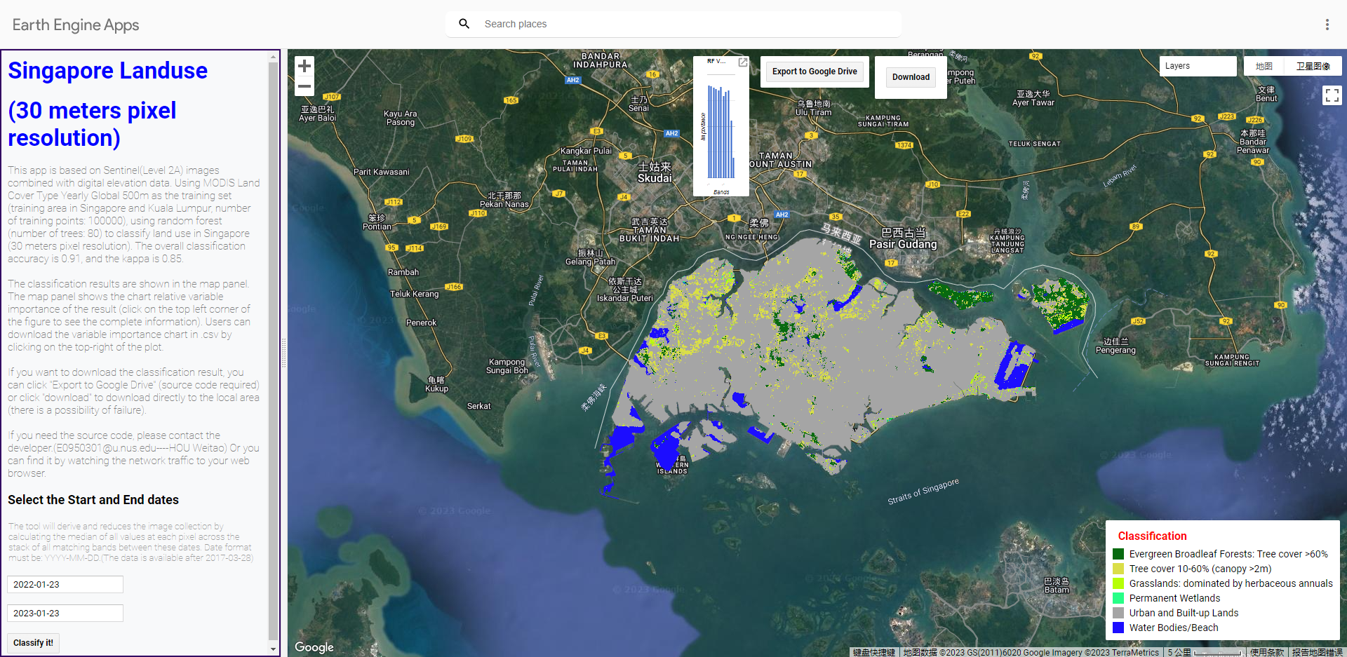 GitHub - RossiHou/Singapore-Landuse-Google-Earth-Engine-APP: This is an app for the Singapore ...