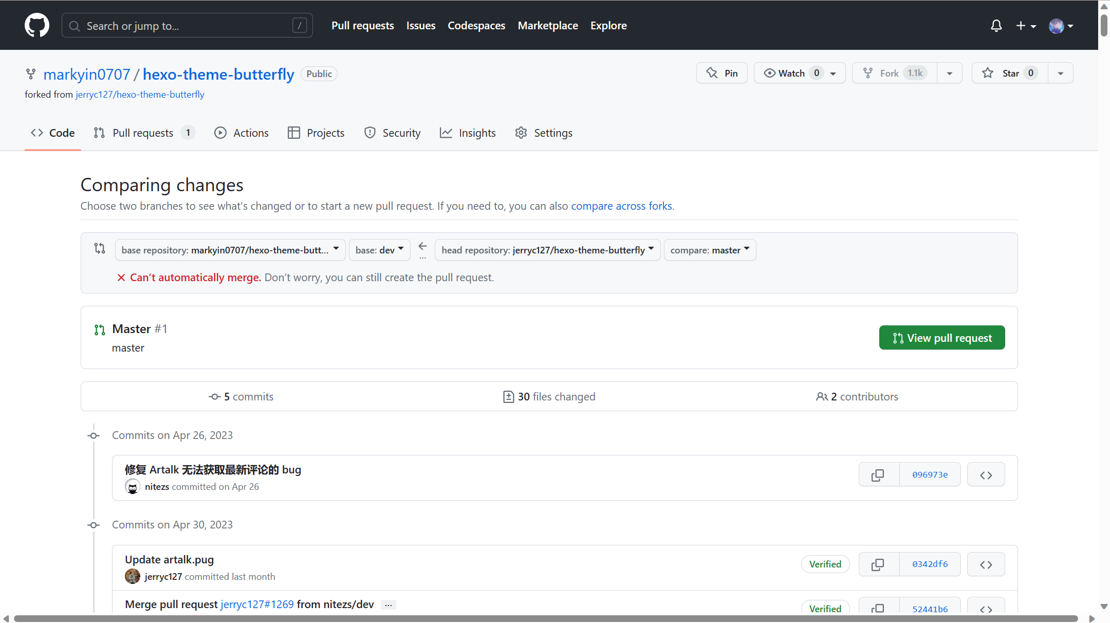 [Bug]: 报语法错误? · Issue #1292 · jerryc127/hexo-theme-butterfly · GitHub