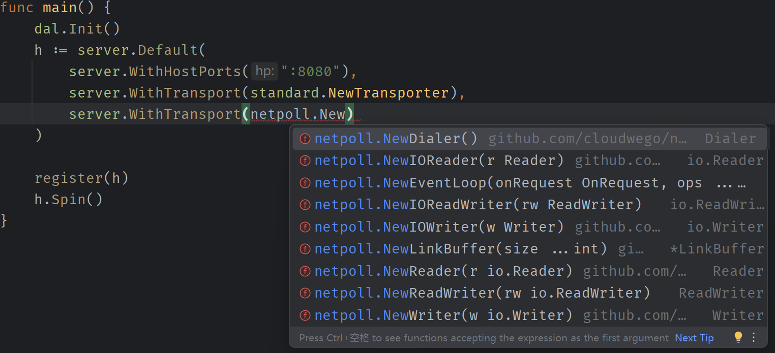 Can't integrate Netpoll · Issue #567 · cloudwego/hertz · GitHub