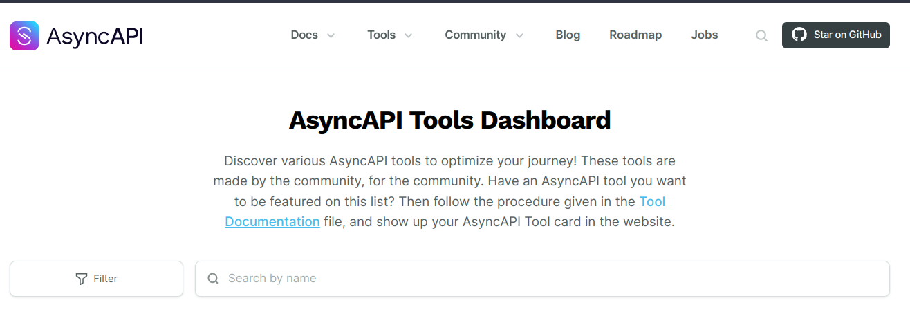 Add 'Jump To Category' functionality for Tools Dashboard · Issue #1319 · asyncapi/website · GitHub