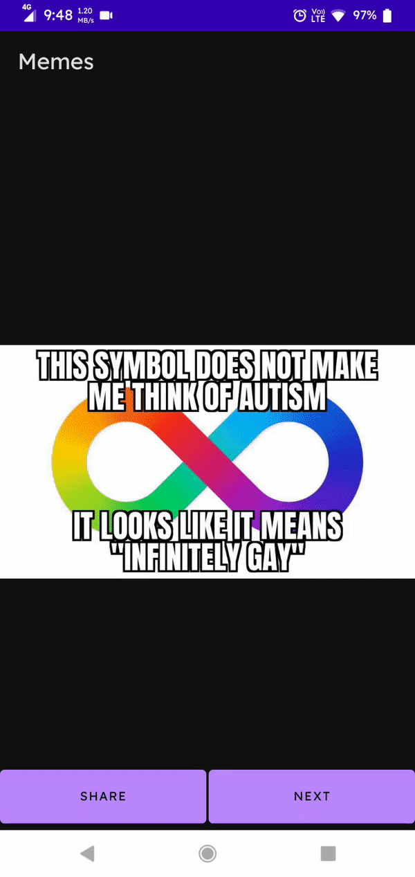 GitHub - nisabmohd/Meme-app: simple meme browsing android app