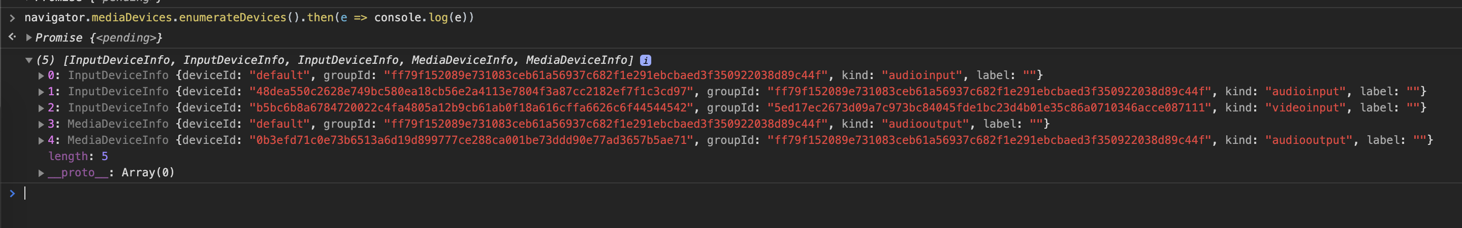 navigator.mediaDevices.enumerateDevices() exposes FP surface · Issue #4464 · brave/brave-browser ...
