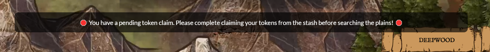 Can't search the plains due to pending token claim. · Issue #245 · Dragon-Crypto-Gaming/DCG-Bug ...