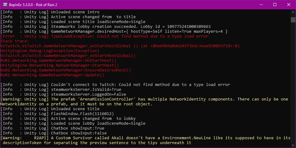 Issue loading mod · Issue #11 · JustDerb/RoR2-VsTwitch · GitHub
