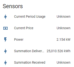 Not Seeing Current Usage and Current Price · Issue #6 · ryanwinter/hass-rainforest-emu-2 · GitHub