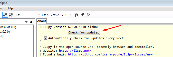 ILSpy update error · Issue #1831 · icsharpcode/ILSpy · GitHub