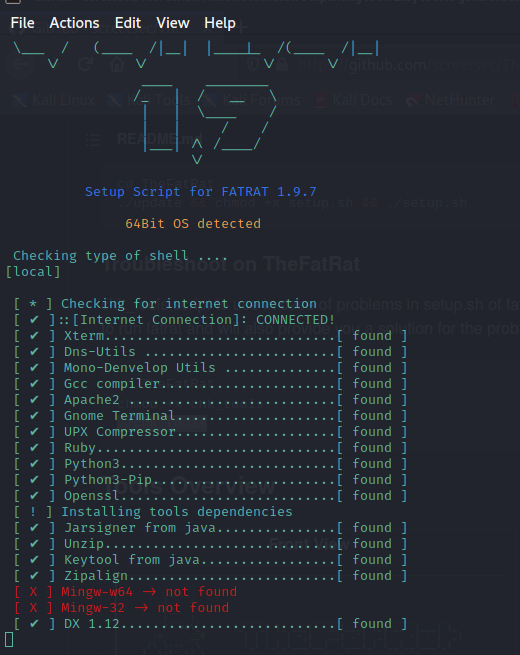 Can't start TheFatRat · Issue #642 · screetsec/TheFatRat · GitHub