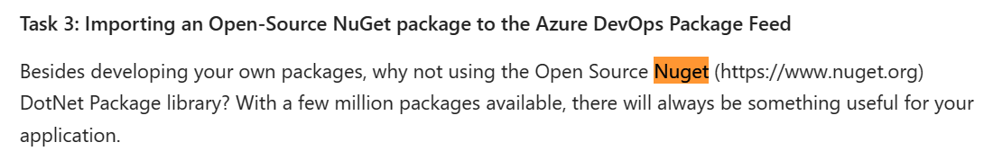 M08-Package Management with Azure Artifacts: Occurrences with incorrect NuGet spelling · Issue ...