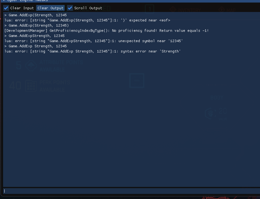 command enter · Issue #271 · maximegmd/CyberEngineTweaks · GitHub