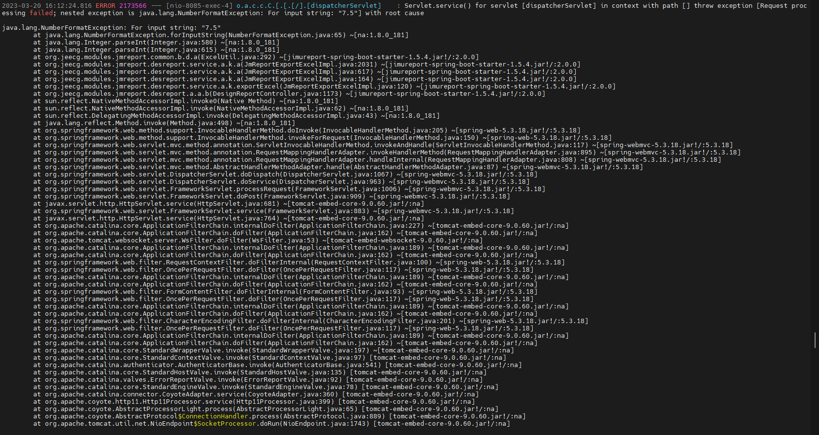 excel交叉报表导出报错 · Issue #1696 · jeecgboot/JimuReport · GitHub