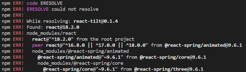 Error with react-tilt · Issue #62 · adrianhajdin/project_3D_developer ...