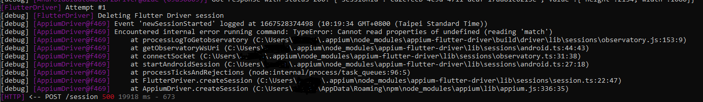 keep getting "Original error: Cannot read properties of undefined (reading 'match')" when i try ...