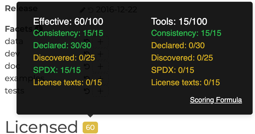 UI is not displaying license information · Issue #550 · clearlydefined/service · GitHub