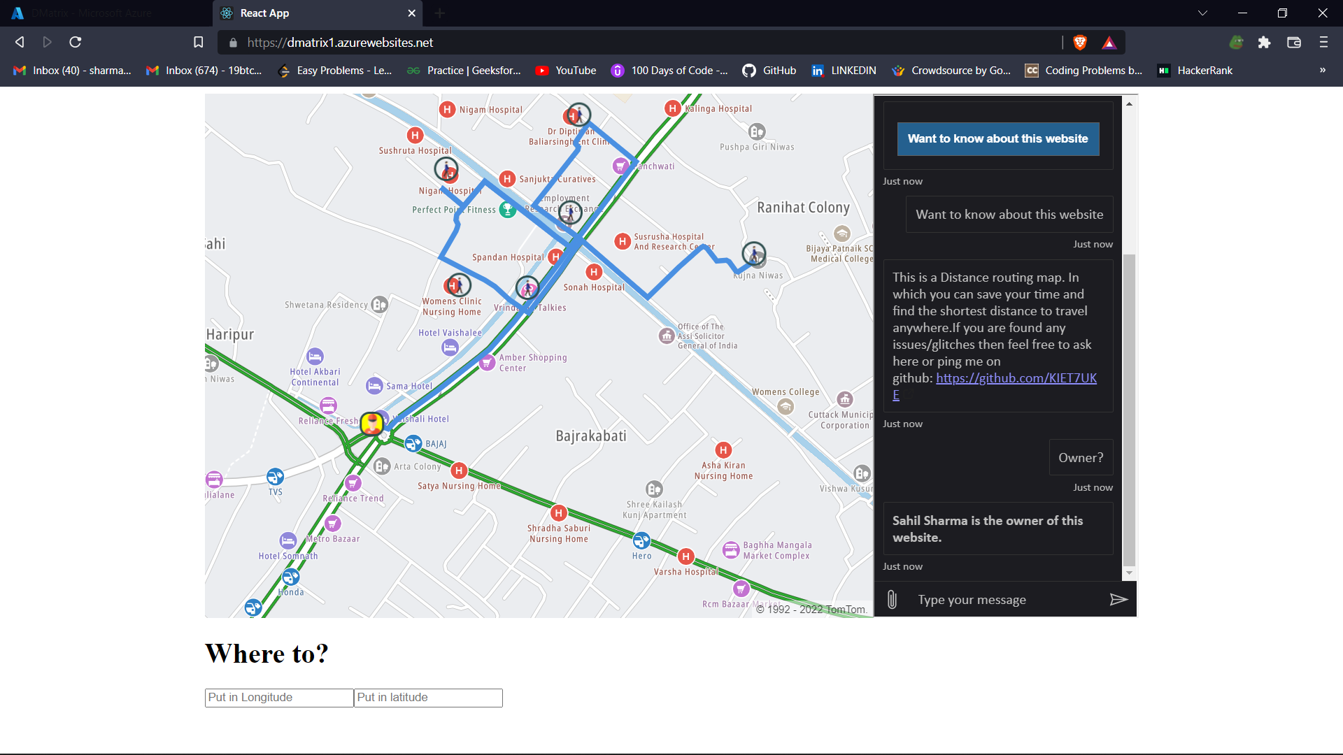 GitHub - KIET7UKE/DMatrix-app: Have you ever wanted to build a delivery app that will calculate ...