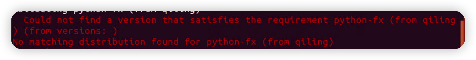 Failed to install · Issue #1312 · qilingframework/qiling · GitHub