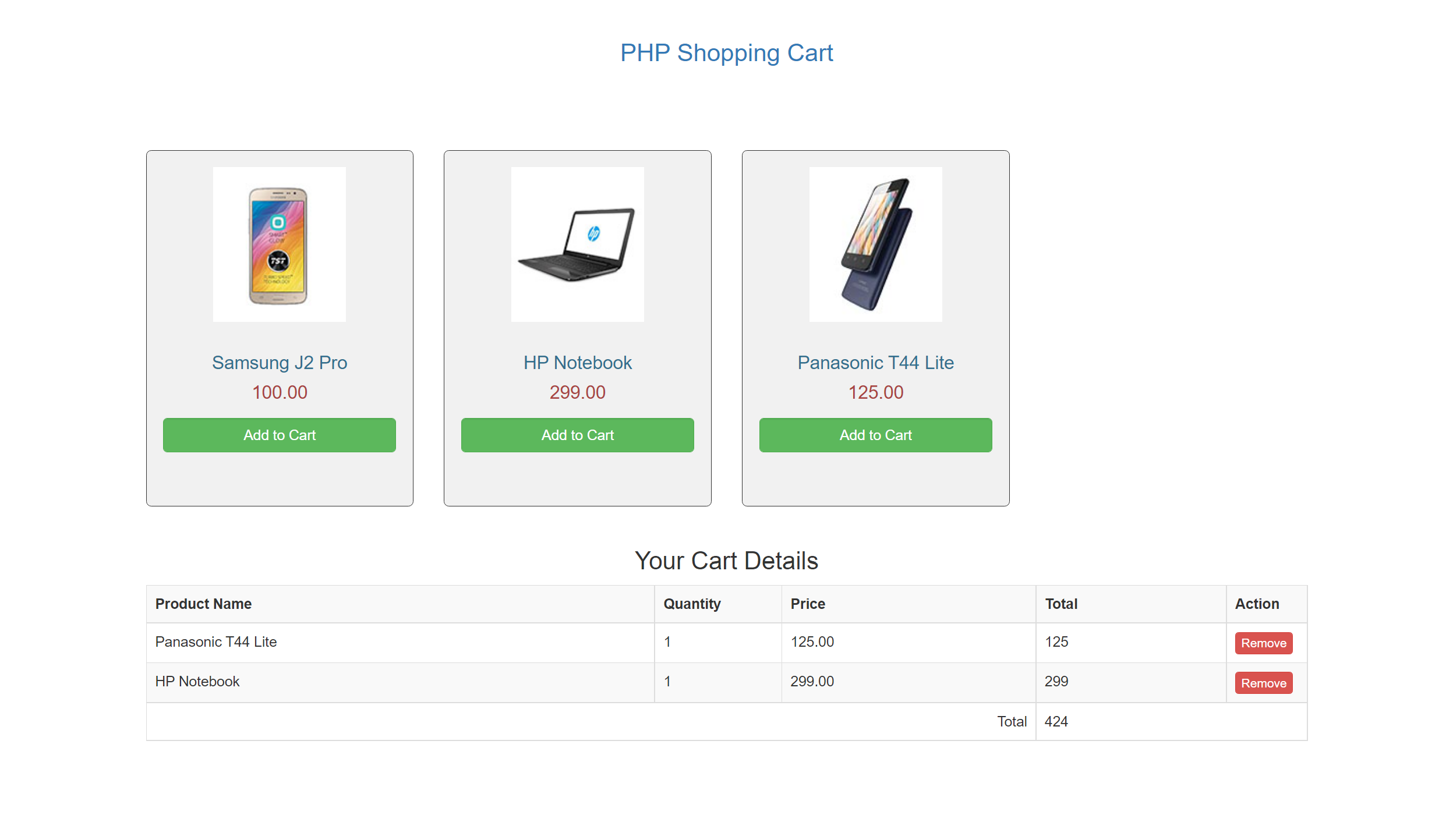 GitHub - kareemalsamman/PHP-Shopping-Cart