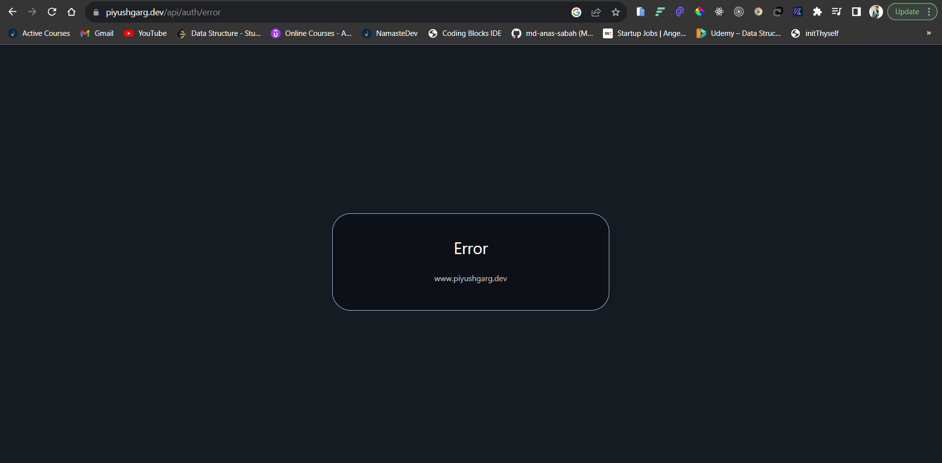 [Bug]: Unable to Login - Error on Login Page · Issue #800 · piyushgarg-dev/piyushgargdev-nextjs ...
