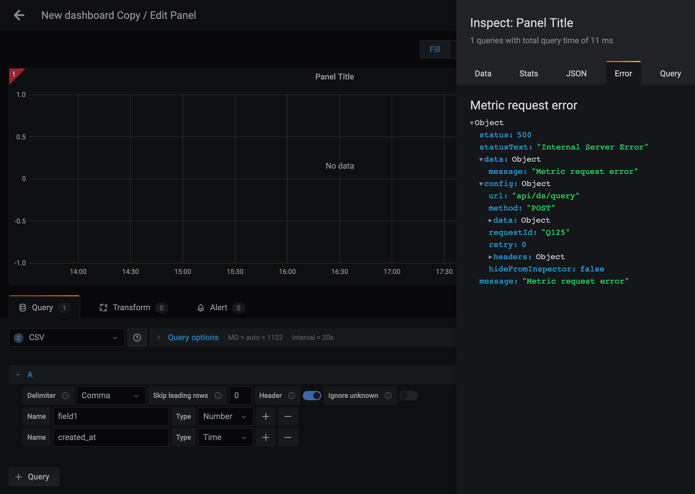 Custom http headers do not work yet · Issue #5 · grafana/grafana-csv-datasource · GitHub