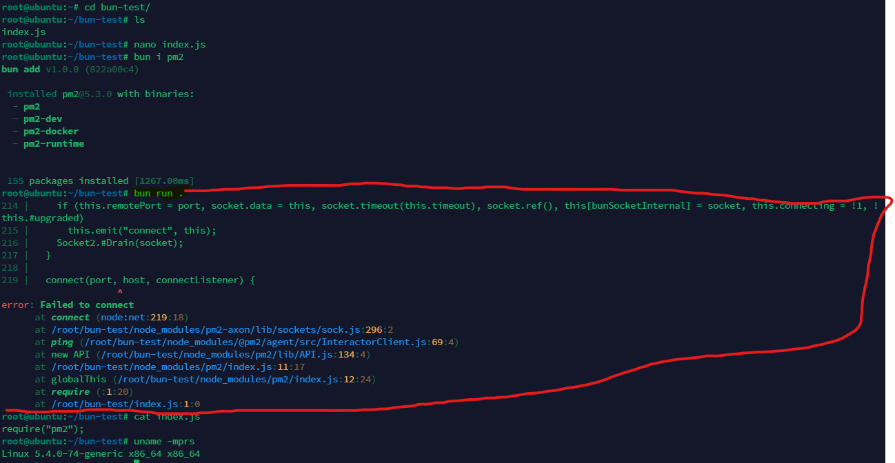 Bug Report Error When Using Pm2 Module With Bun · Issue 4778 · Oven Shbun · Github