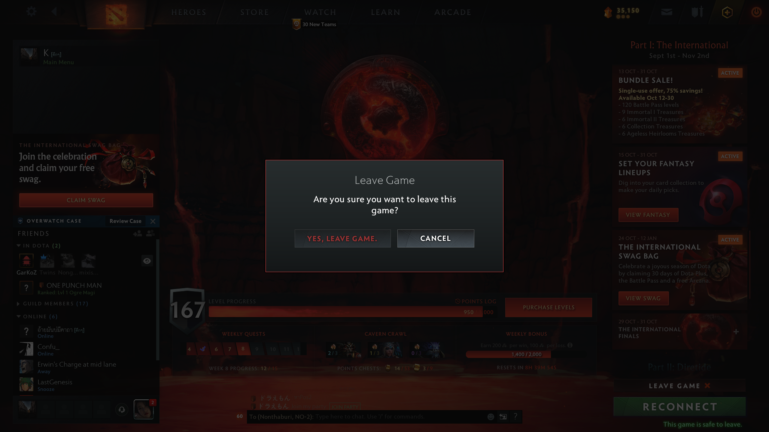 Can't leave game(The game is safe to leave) · Issue #4303 · ValveSoftware/Dota2-Gameplay · GitHub