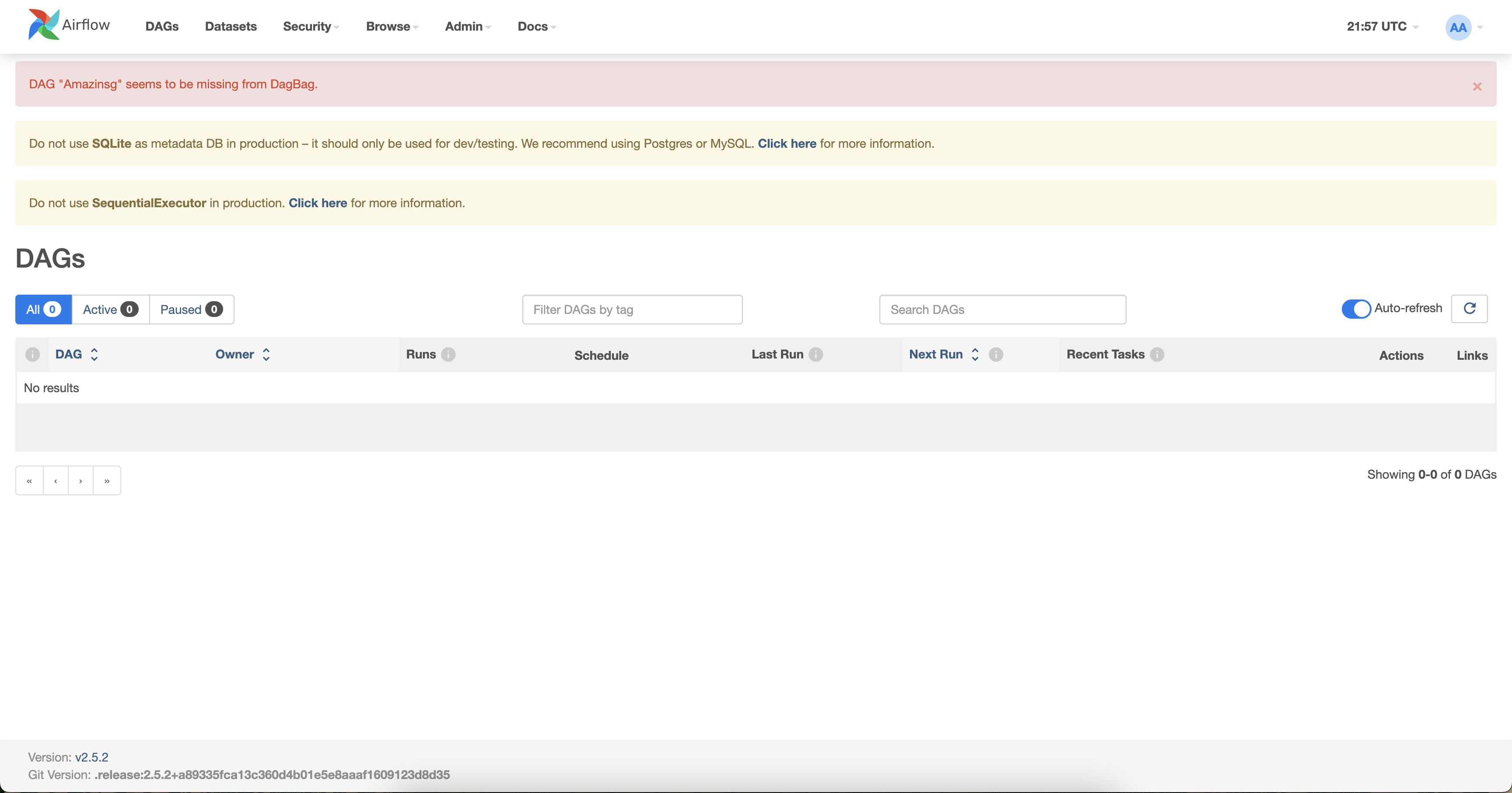 Airflow "This DAG isnt available in the webserver DagBag object " · apache airflow · Discussion ...