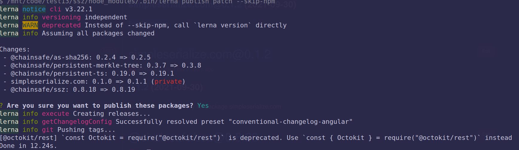 mono repo release workflow · Issue #203 · ChainSafe/ssz · GitHub