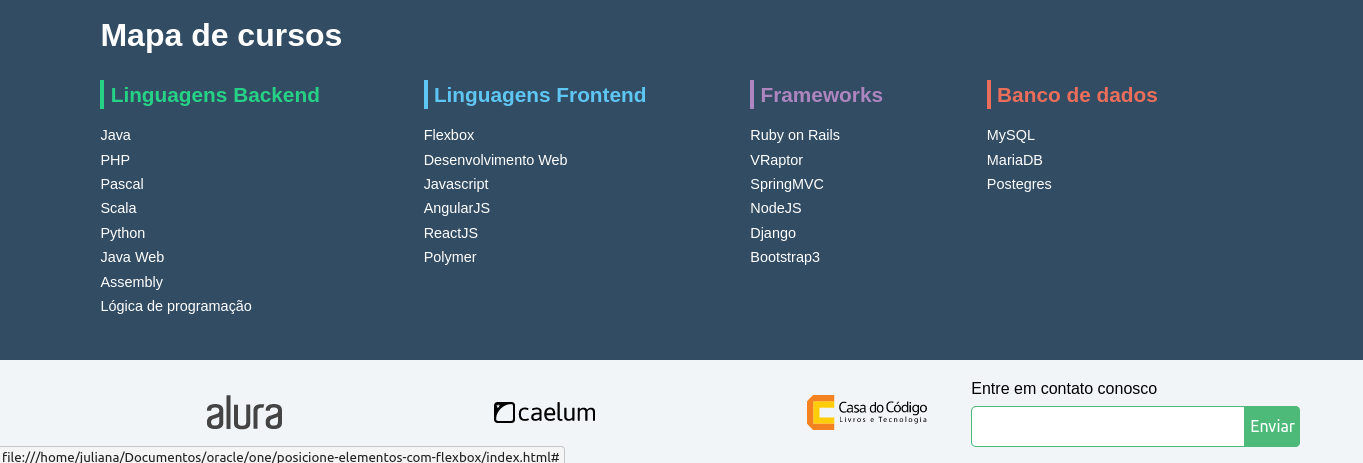 GitHub - juliana-silva-hub/alurinha: Posicionamento de elemento com flexbox.