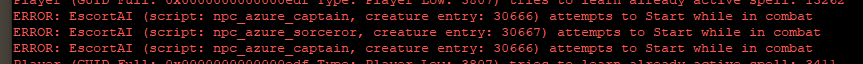 EscortAI Console error · Issue #9841 · azerothcore/azerothcore-wotlk · GitHub