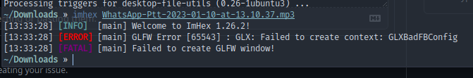 [Bug] GLX: Failed to create context: GLXBadFBConfig · Issue #865 · WerWolv/ImHex · GitHub