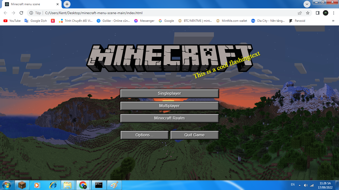 GitHub - VVKT0905/minecraft-menu-scene: just a minecraft title scene in ...