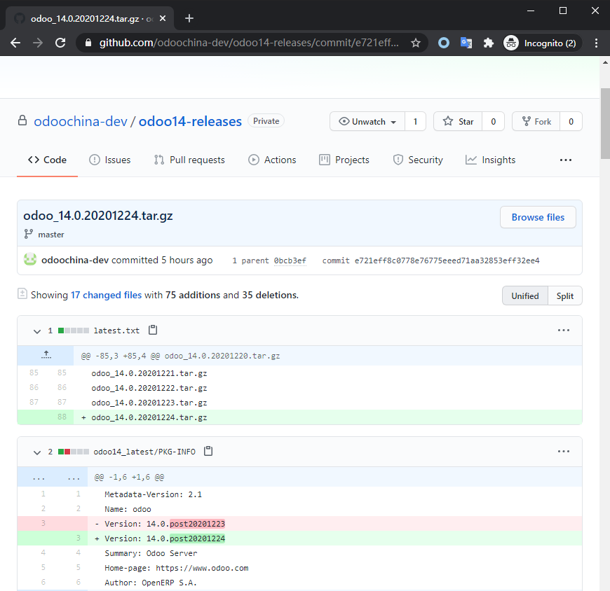 Can I create a public open source github repo based on odoo community ...