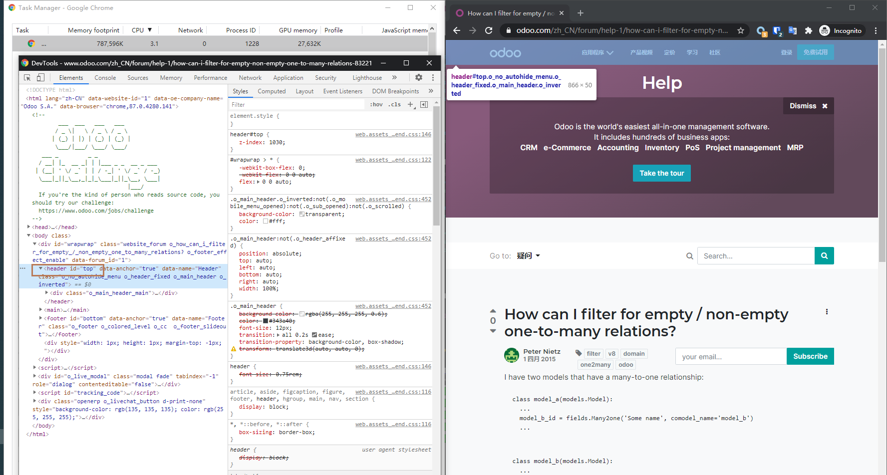 Forum Page Stop Responding And Cause 100 Chrome Cpu After I Remove The Element