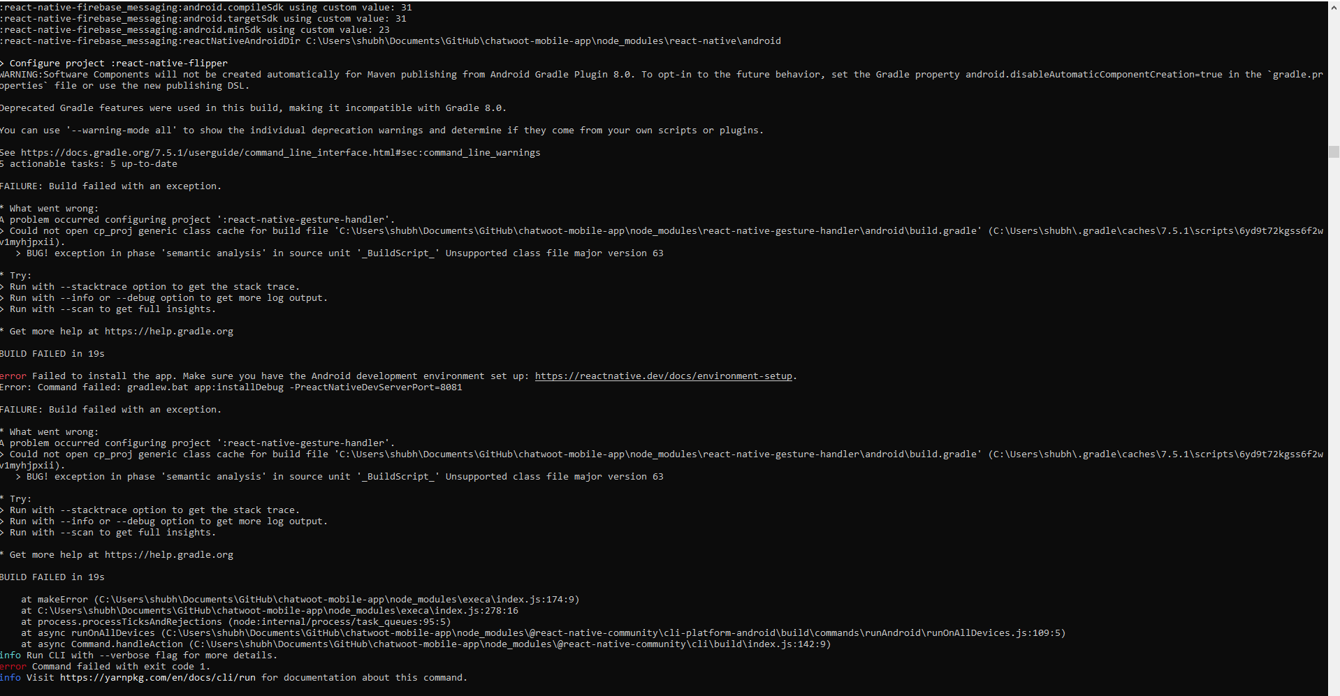 Getting build error (Flipper configuration) · Issue #629 · chatwoot/chatwoot-mobile-app · GitHub