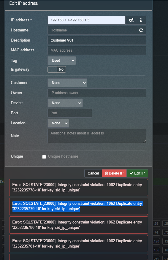 Phpipam After Installed Everything Worked But Can T Edit Ip Rang · Issue 3242 · Phpipam