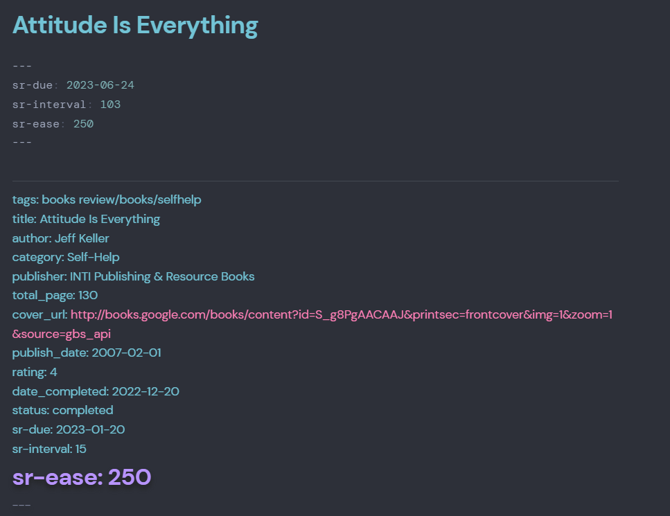 [BUG] Marking a note for review removes older YAML data · Issue #647 · st3v3nmw/obsidian-spaced ...