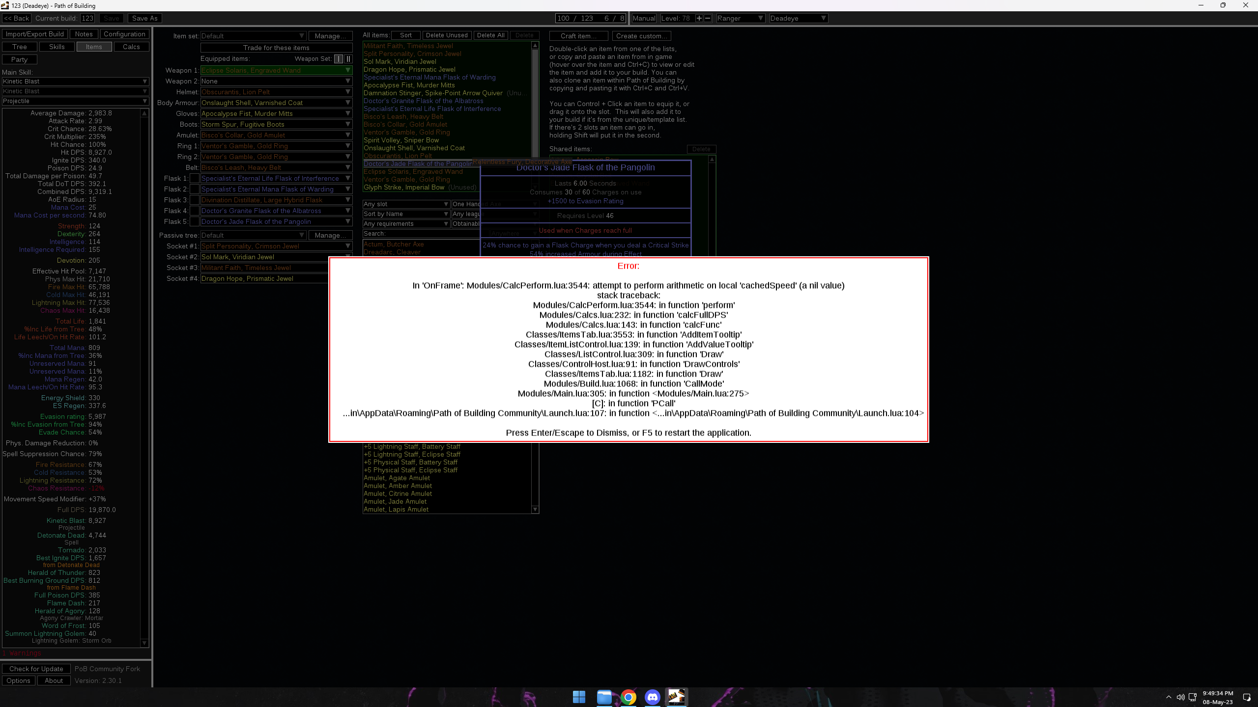 One handed unique bug · Issue #6210 · PathOfBuildingCommunity/PathOfBuilding · GitHub