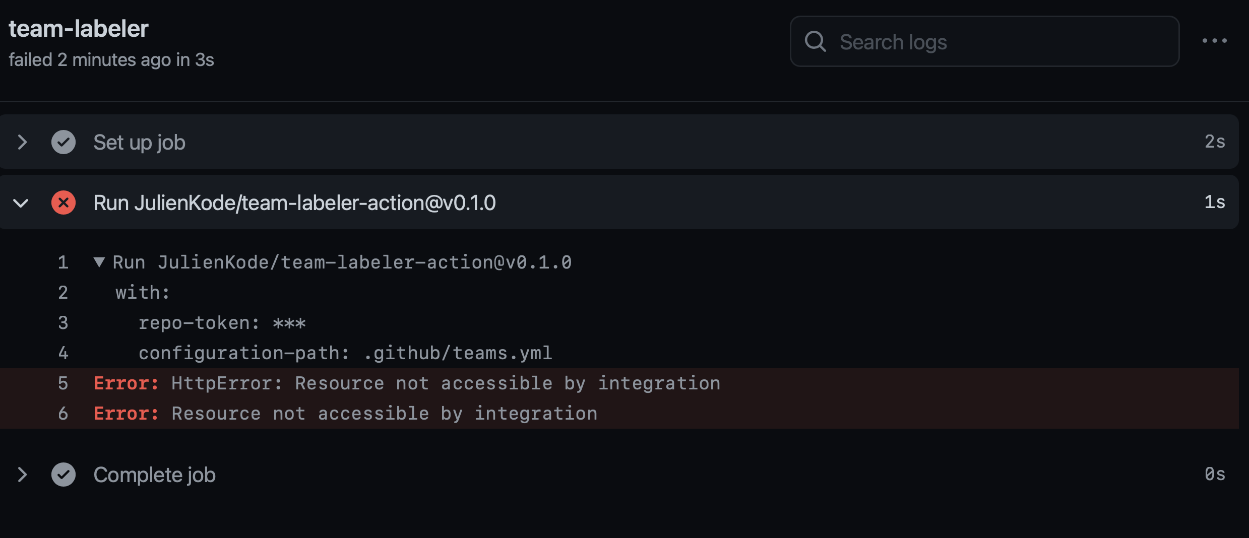 Github Action does not Label PRs · Issue #88 · JulienKode/team-labeler-action · GitHub
