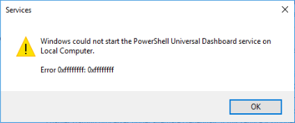 Publish-UDDashboard succeeds but service will not start · Issue #170 · ironmansoftware/universal ...