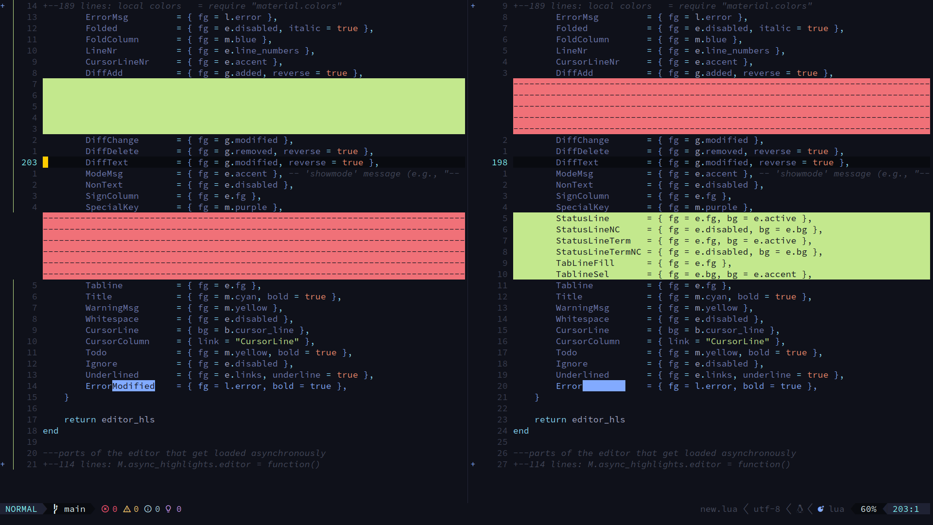 Wide gitsigns line · Issue #141 · marko-cerovac/material.nvim · GitHub