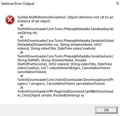 ERROR: Object reference not set to an instance of an object. · Issue #588 · lay295 ...