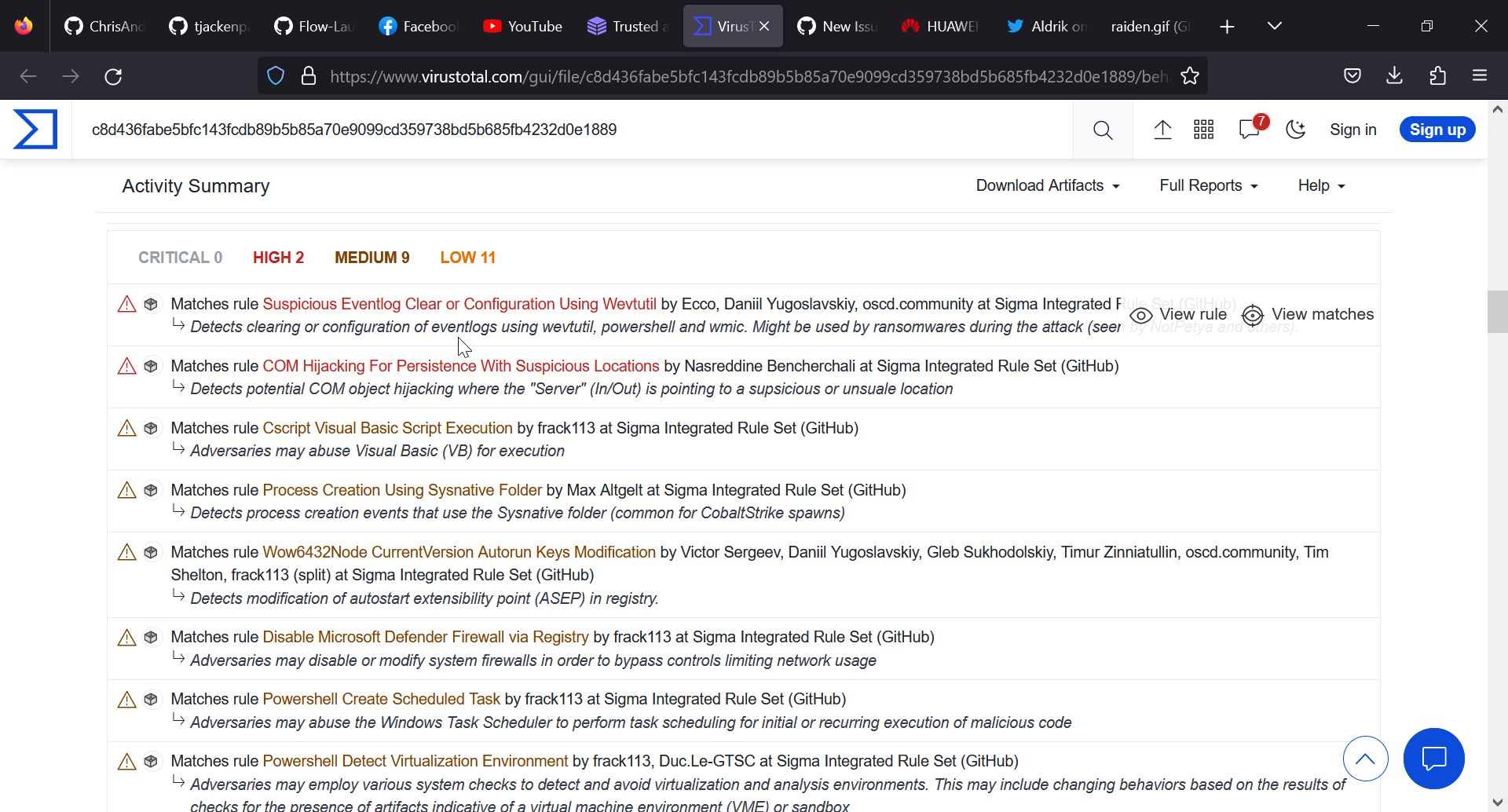 Virustotal · Issue 1061 · Chrisand1998taskbarx · Github