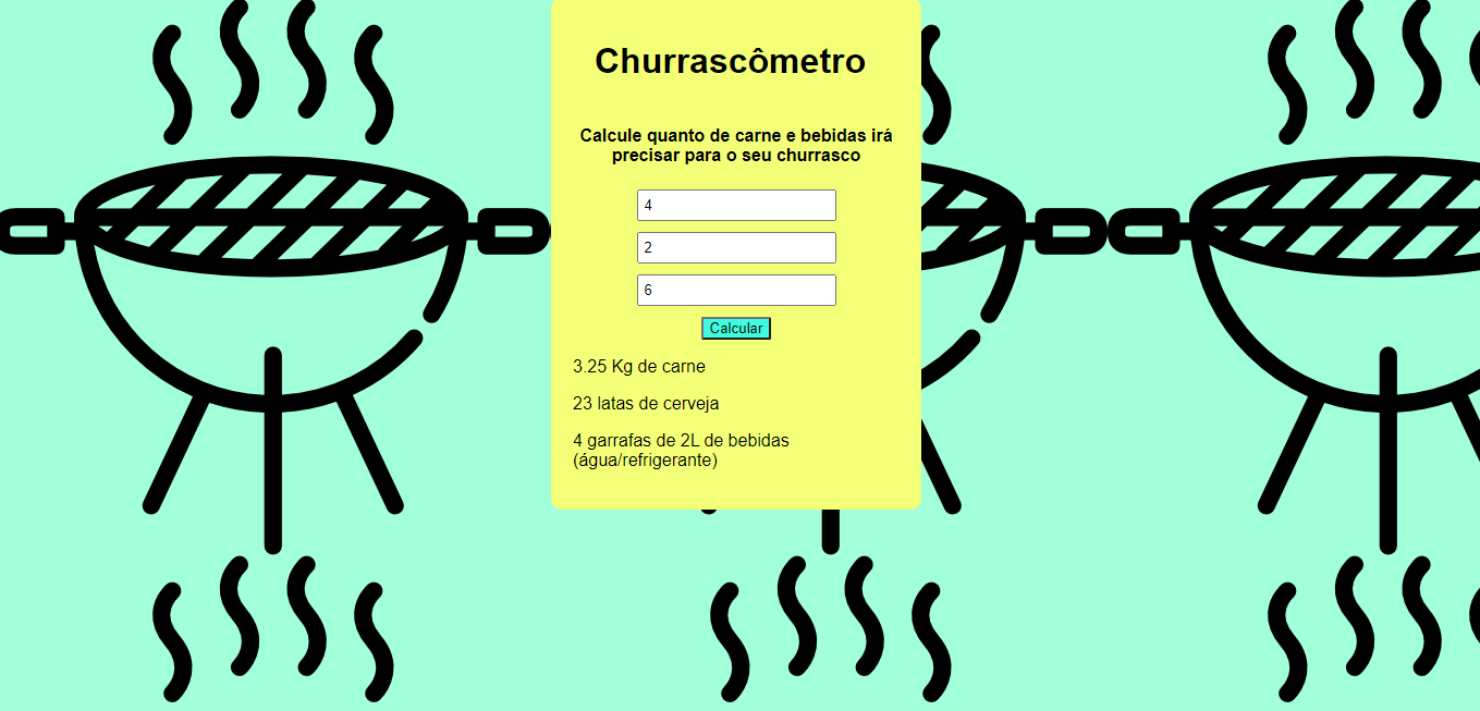 GitHub - Caroline-Thais/Churrascometro: Aplicativo web para calcular a quantidade de carne e ...