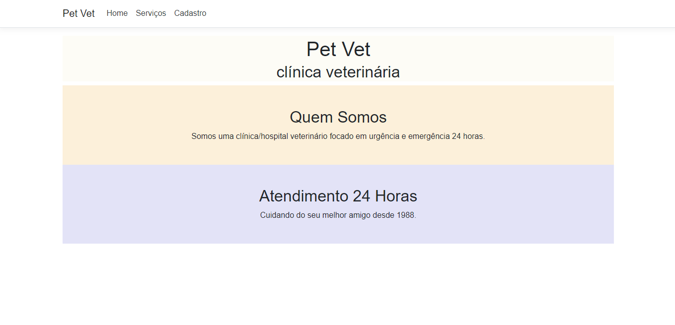 GitHub - Caroline-Thais/pet-vet: Site de clínica veterinária em que ...
