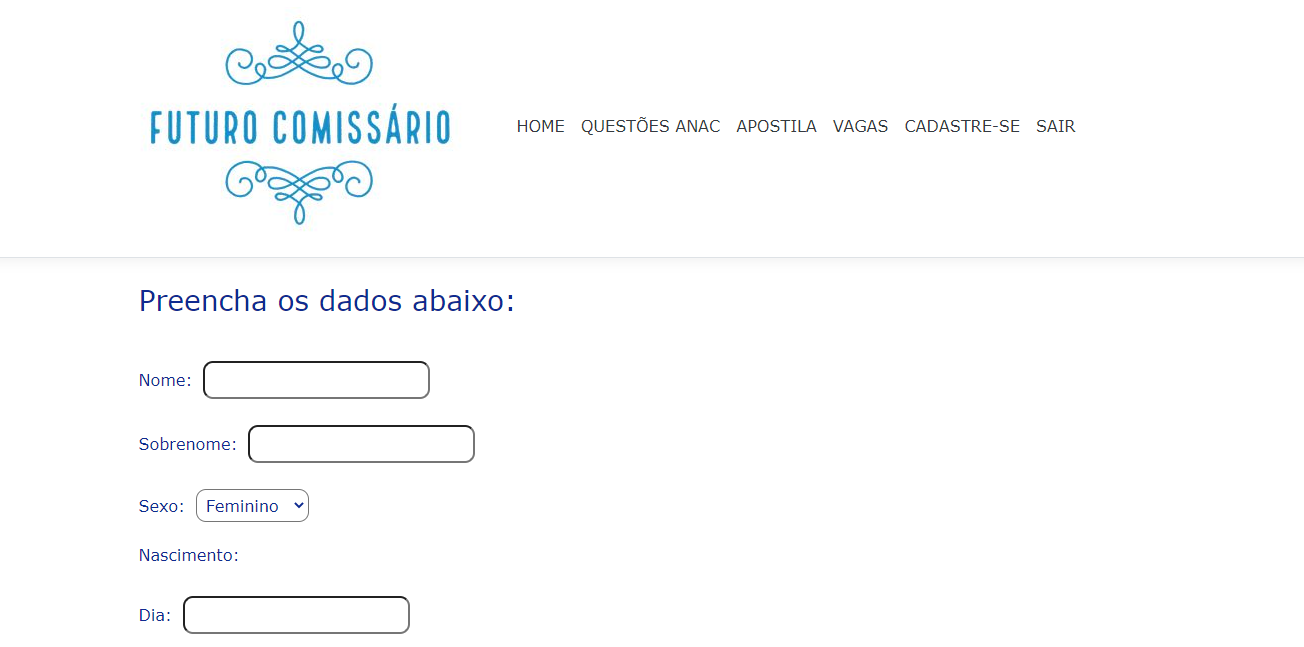 GitHub - Caroline-Thais/futuro-comissario: Flight attendant website