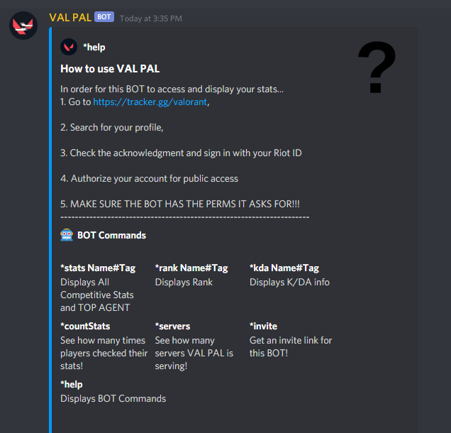 GitHub - XAL-XAL/VAL-PAL: Discord.js Bot for tracking Valorant Stats