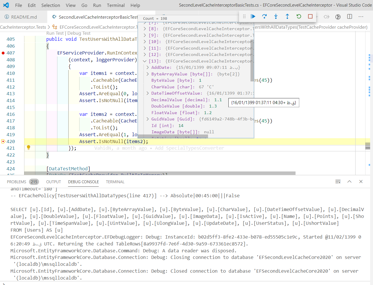 Interceptor is unable to handle DateTimeOffset, even using recommended SpecialTypesConverter ...
