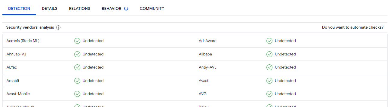 [FALSE POSITIVE NOTIFY] - Weird update on Virus Total database · Issue ...