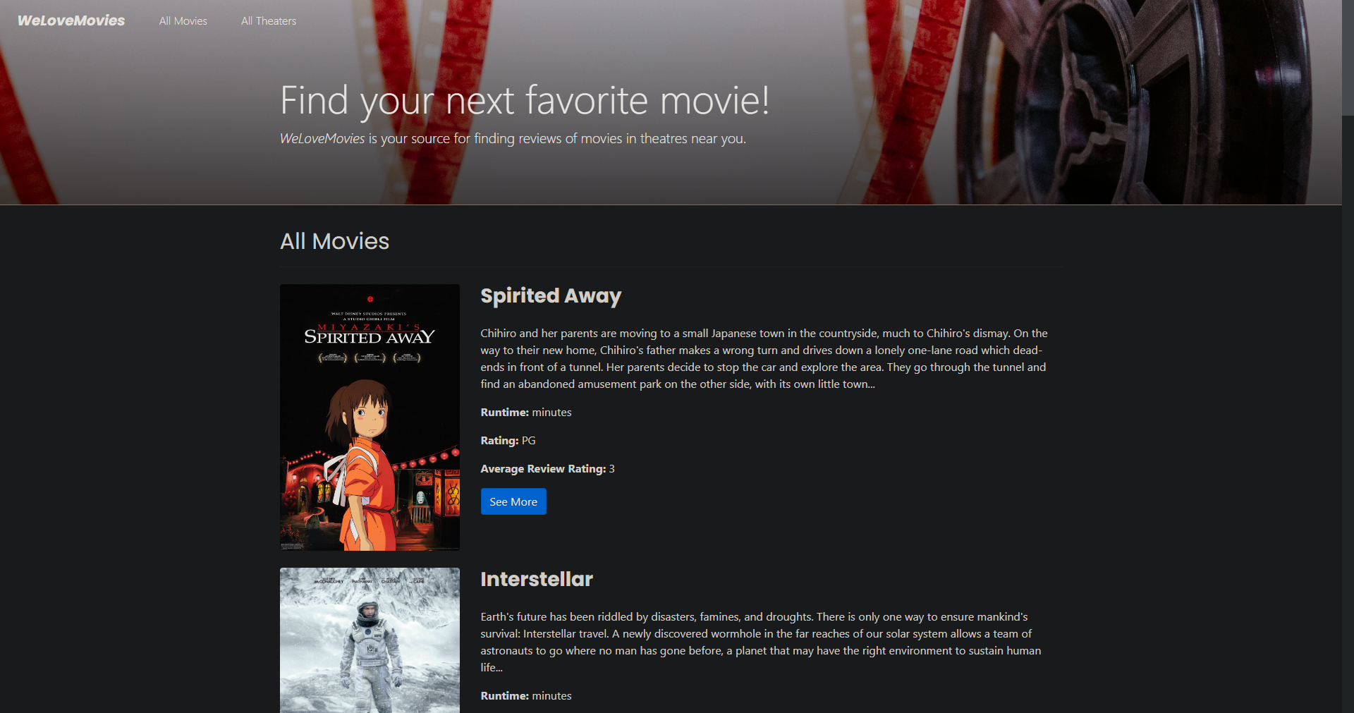 GitHub - donivanjames/We_Love_Movies_Project: A capstone project for the Thinkful curriculum